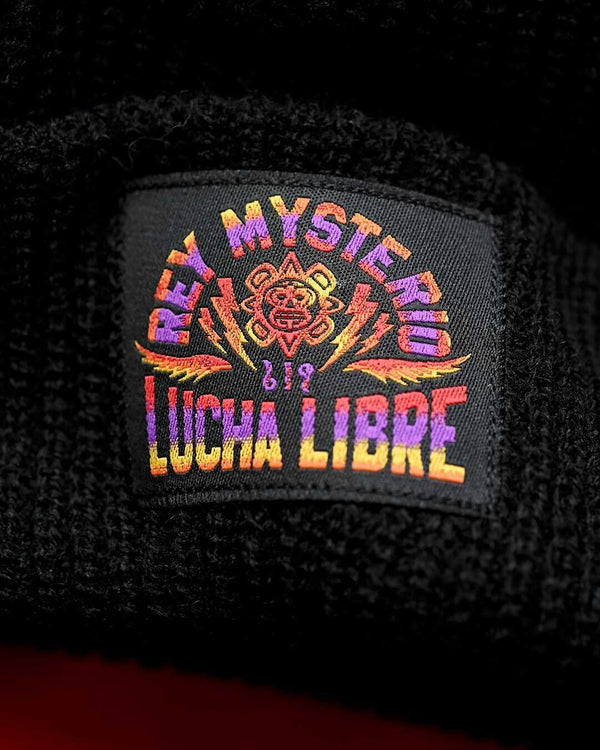 Rey Mysterio Lucha Libre Black Beanie - Roots of Fight Rey Mysterio Lucha Libre Black Beanie - Roots of Fight