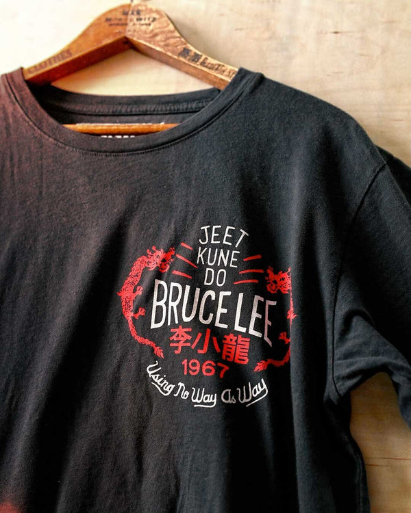 Bruce Lee 'Using No Way as Way' Black Tee - Roots of Fight